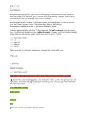 CS 1101 - AY2020-TERM 2 DISCUSSION FORUM UNIT 1.docx - CS 1101 QUESTIONS: Programming languages ...