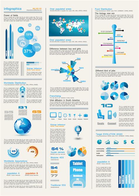 set of chart and infographics design elements vector 04 free download