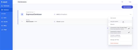 Start And Stop All Clusters Exasol Saas Documentation
