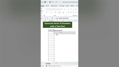 How To Use Sequence Function In Excel Youtube