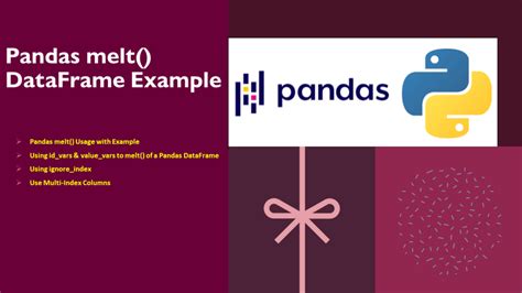 Pandas Melt Dataframe Example Spark By Examples