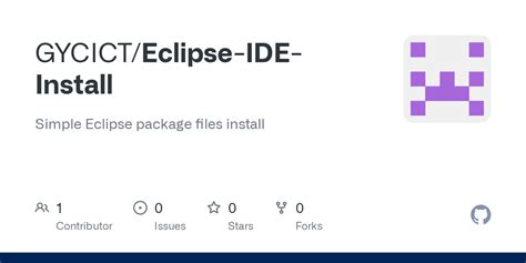 Github Gycicteclipse Ide Install Simple Eclipse Package Files Install