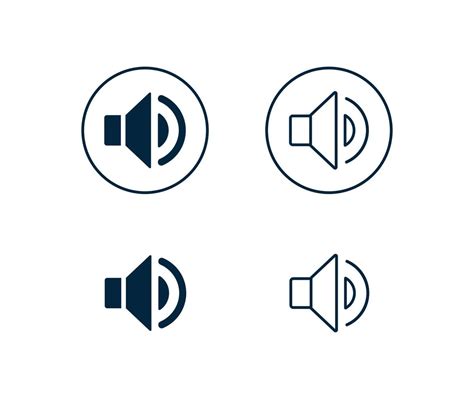 Speaker Icons Set Volume Icon Set Loudspeaker Icon Vector Volume