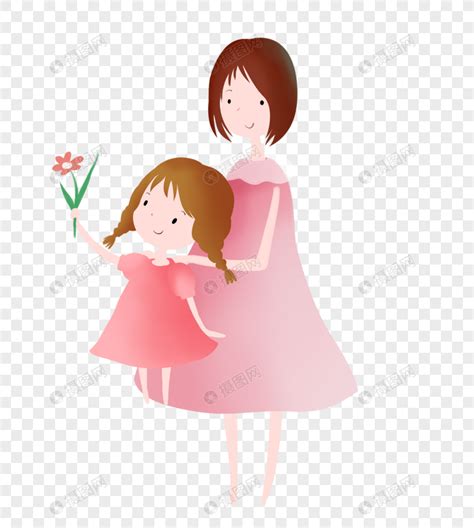 小女孩和妈妈卡通图片 伤感说说吧