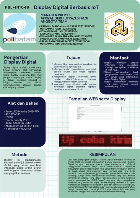 Pamer In Display Digital Berbasis IoT