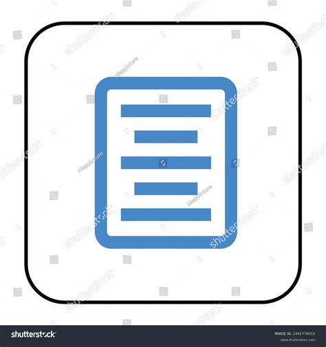 center alignment button basic rounded lineal stock vector royalty free
