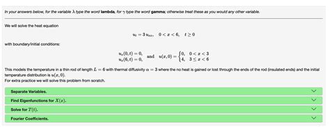 Solved In Your Answers Below For The Variable λ Type The