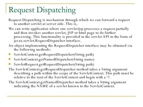 Request Dispatching In Servlet Ppt