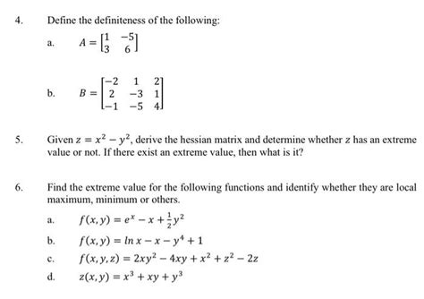 Define The Definiteness Of The Following A