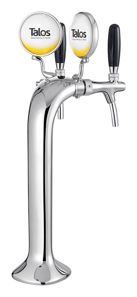 Classic Beer Tower 2 Faucets Silver Keg Trade