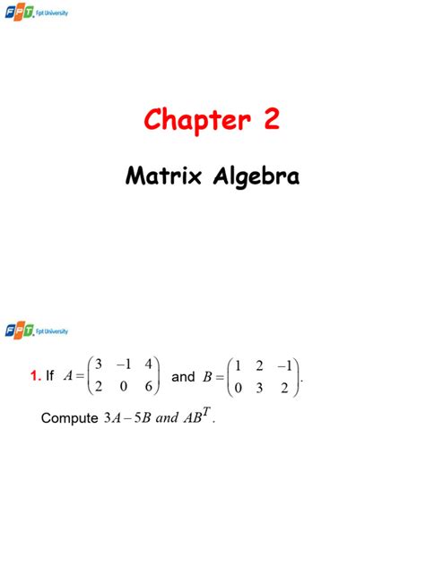 La Chapter02 Mae Ex Pdf Matrix Mathematics Linear Algebra