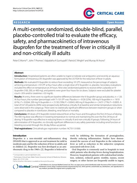 Pdf A Multi Center Randomized Double Blind Parallel Placebo Controlled Trial To Evaluate
