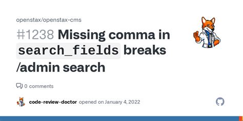 missing comma in `search fields` breaks admin search · issue 1238
