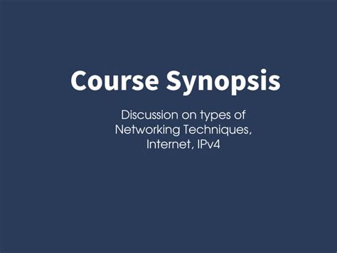 Computer Networks Csc 301 Bsccsit Ppt