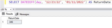 Sql Server Datediff Function