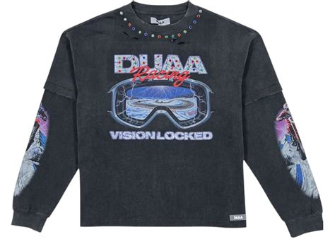 Duaa Focused Ls T Shirt Black Mens Fw25 Us