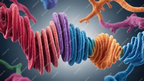 3d Visualization Of Chromatin Illustrating Gene Activation In Cellular Biology Premium Ai