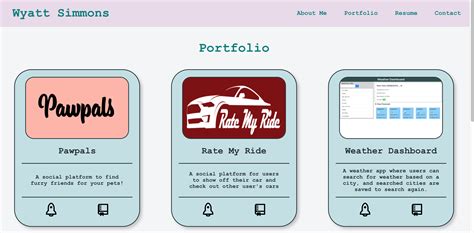 GitHub SimmonsW React Portfolio