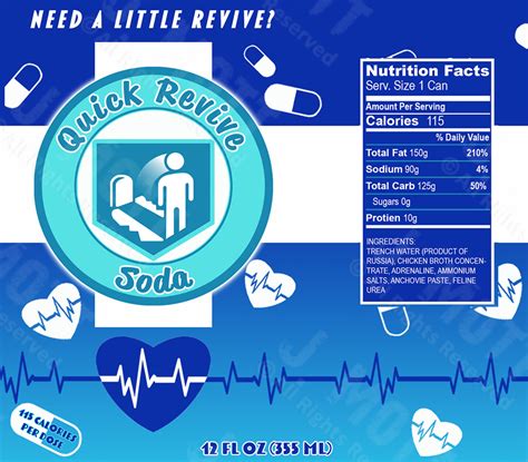 Cod Zombies Perk Quick Revive Soda 20 Oz Tumbler Wrap Design Etsy