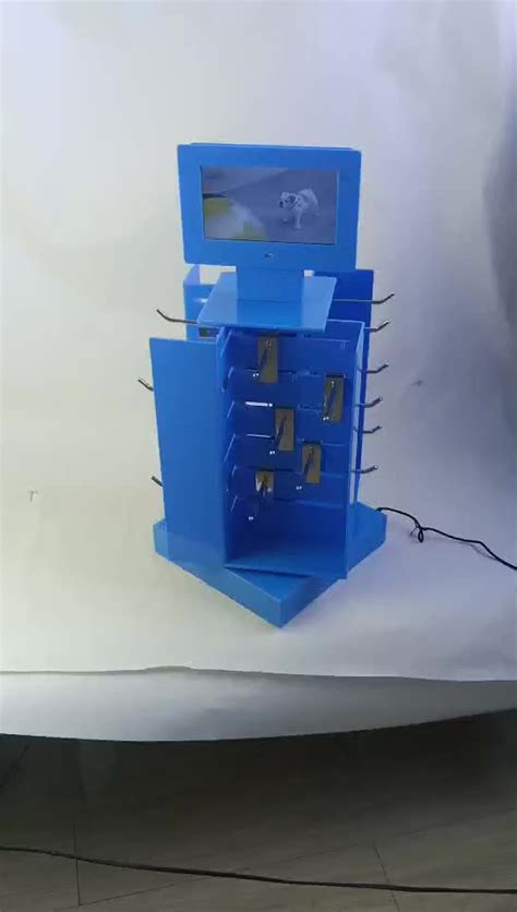 Rotating Counter Top Lcd Display For Phone Charger Adapter Cell Phone Hanging Accessories