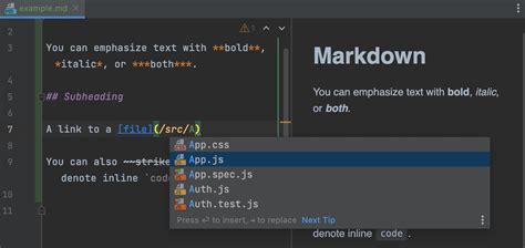 Markdown Webstorm Documentation