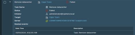 The Vcenter Inventory Using Vsphere Client The Deletion Task Is Started