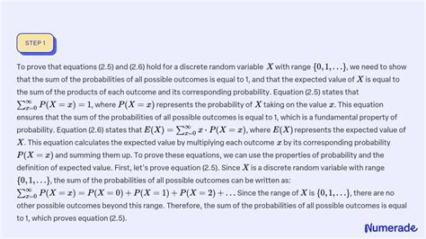 Solvedprove That Equations 25 And 26 Hold For A Discrete Random