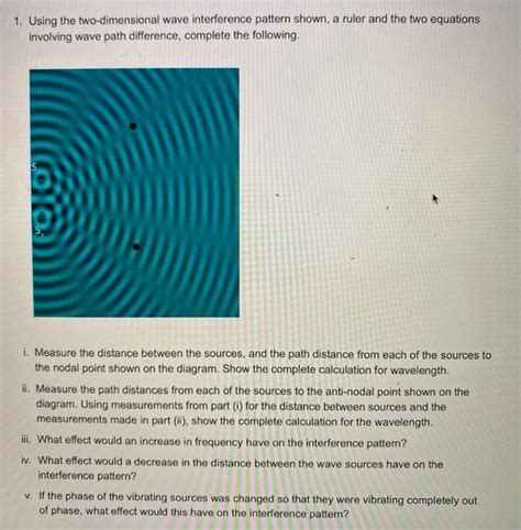 Solved Using The Two Dimensional Wave Interference Chegg
