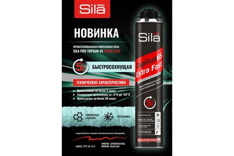 Быстросохнущая профессиональная монтажная пена Sila Extra Fast Pro ...