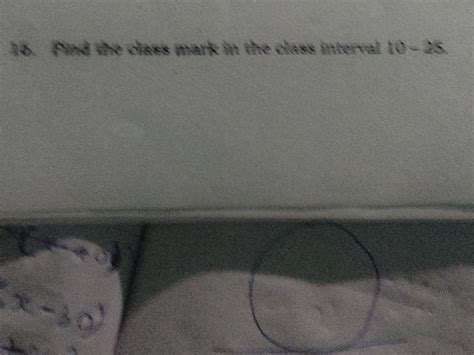 Find The Class Mark In The Class StudyX