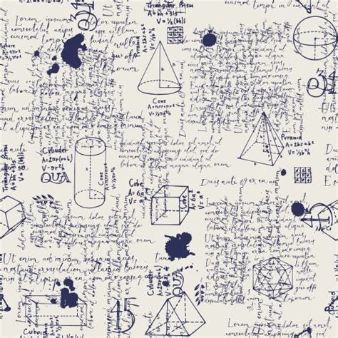 Mathematics Seamless Pattern Royalty Free Vector Image
