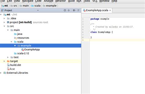 Intelij Ideacreate A Scala Classproper Order Stack Overflow