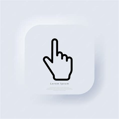 premium vector hand mouse cursor icon computer pointer sign
