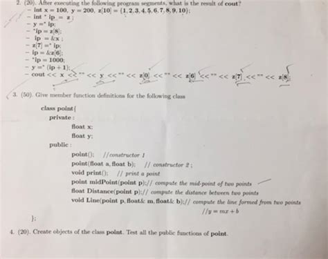 Solved After Executing The Following Program Segments What