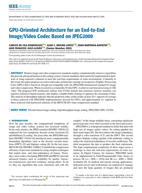 Gpu Oriented Architecture For An End To End Imagevideo Codec Based On