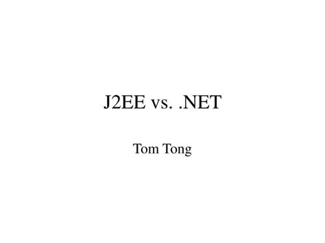 Ppt J2ee Vs Net Powerpoint Presentation Free Download Id5625500