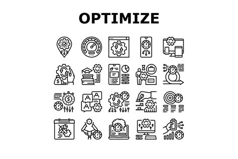 Optimize Operations Collection Icons Set Graphic By Stockvectorwin