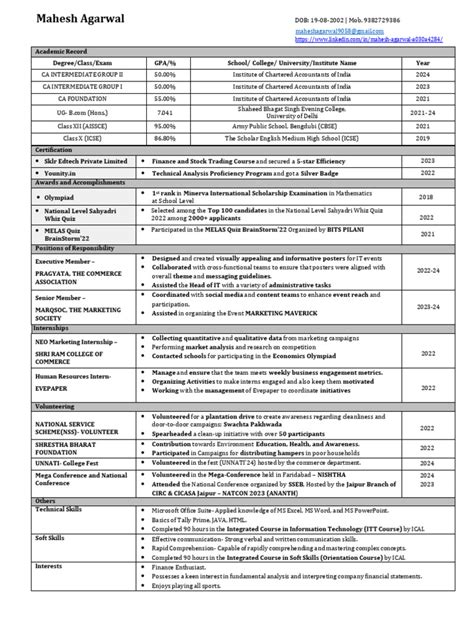 Cv Mahesh Agarwal Pdf Business