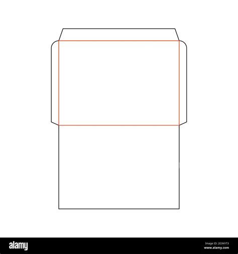 C4 Envelope Mockup A4 White Template Cut Size Stock Vector Image And Art
