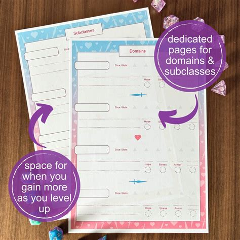 Daggerheart Character Sheets 12 Form Fillable Printable Set With