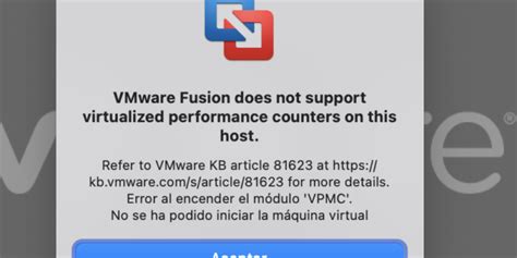 Vmware Fusion Does Not Support Virtualized Performance Counters On