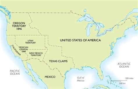 Mexican American War Territory Map