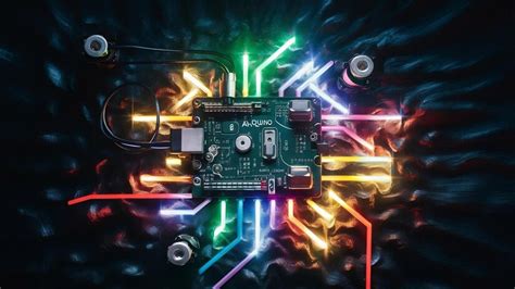 Premium Photo Arduino Control Broad Element On The Dark Background