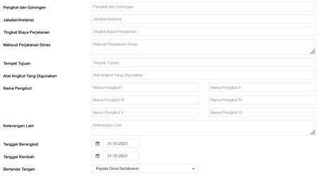 Sesuaikan Ulang Surat Perintah Perjalanan Dinas · Issue 7291 · Opensidopensid · Github
