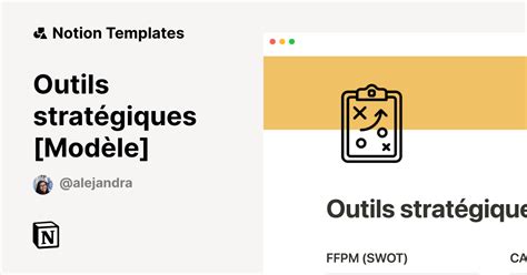 Outils Stratégiques [modèle] Template By Noxen Produteka Notion Marketplace