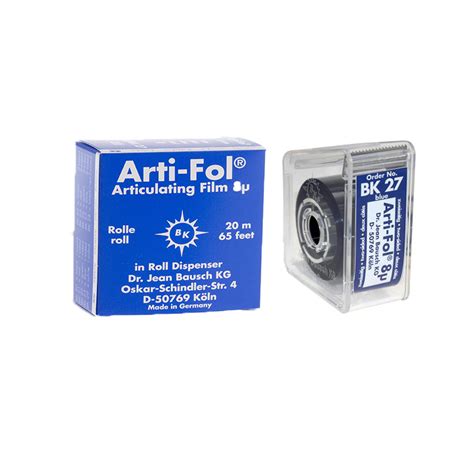 Bausch Arti Fol Blue Articulating Film 2 Sided Roll With Dispenser 22mm