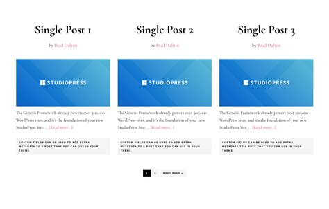 Genesis Featured Posts With Pagination
