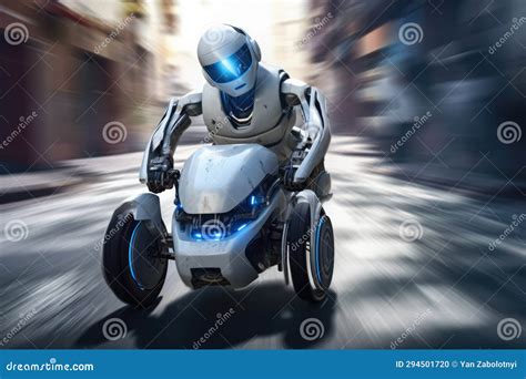 Robot As Human In Tricycle Stock Illustration Illustration Of Intelligence 294501720