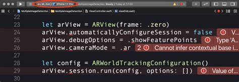 Ios Arkit Plane Detection Value Of Type Arview Has No Member Session Stack Overflow