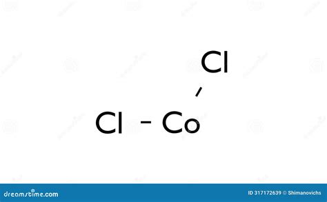 Cobaltii Chloride Molecule Structural Chemical Formula Ball And